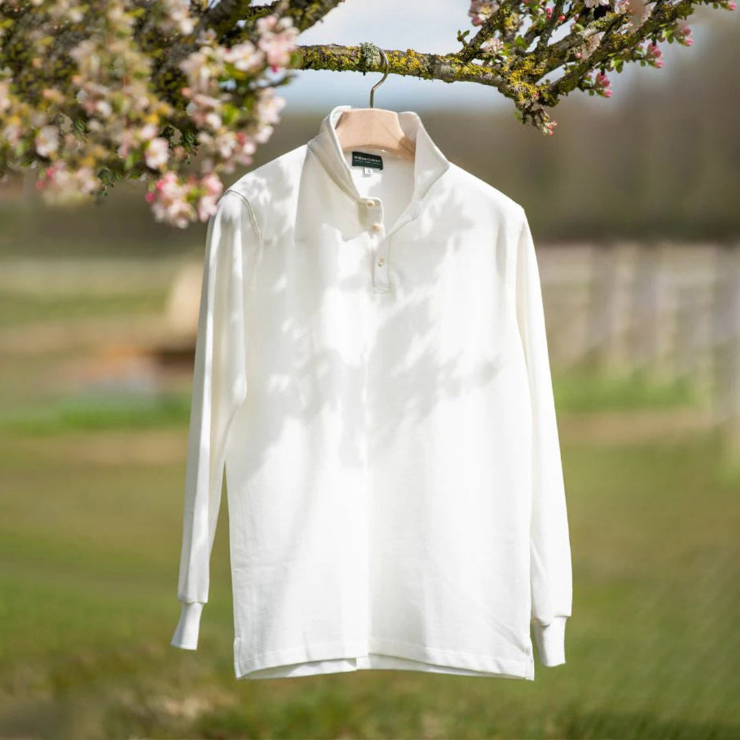 Antique White Long Sleeved Polo Shirt – William Crabtree & Sons