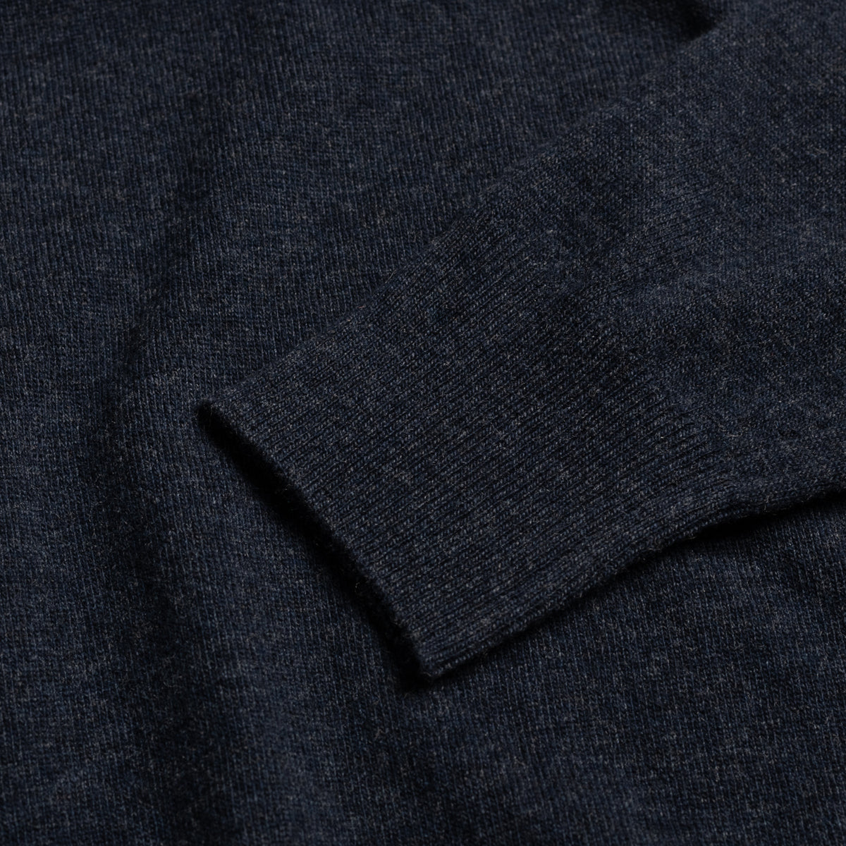 Navy Melange Wool/Cashmere Keswick Quarter Zip – William Crabtree & Sons