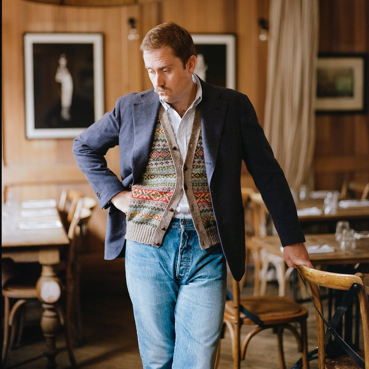 Otter Trim Fairisle Waistcoat – William Crabtree & Sons